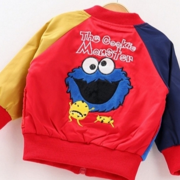 Jackets & Coats | Elmo Cookie Monster Kids Jacket 2 Years Old | Poshmark